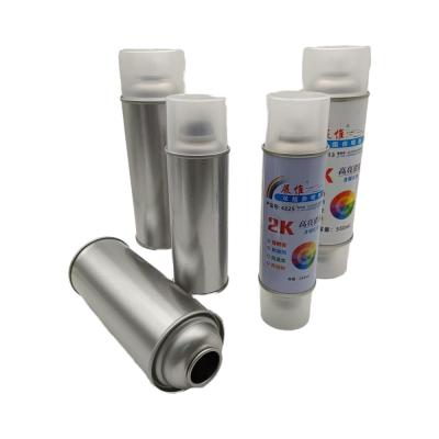China Round Tinplate Can Refillable Car Art Empty Tin Cans Paint Spray Aerosol with Actuator Valve for sale