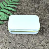 China Rectangular Hinged Tin Box Plated Metal Container For Small Craft Perfume Tinplate for sale