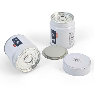China 30g 50g Small Sealable Matcha Powder Tin Can Empty 60*60mm 60*68mm for sale