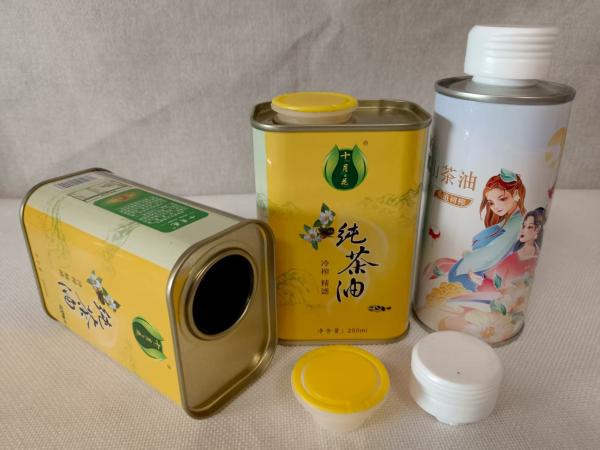 Quality Airtight 500ml-3L Oil Tin Cans Empty Square Rectangular For Edible Oil for sale