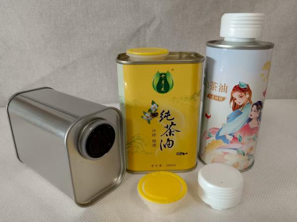 Quality Airtight 500ml-3L Oil Tin Cans Empty Square Rectangular For Edible Oil for sale
