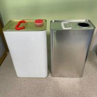 Quality 5L Paint Tin Cans White Rectangle Tin Silver Square Metal Cans for Chemical for sale