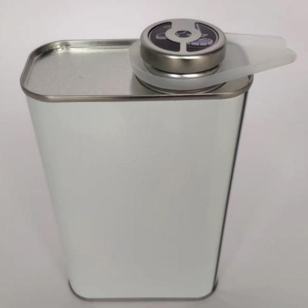 Quality 1L 2L 2.5L 3L 4L 5L White Silver Tin Cans Square Rectangle Tinplate Cans For Chemical Paint Coating for sale