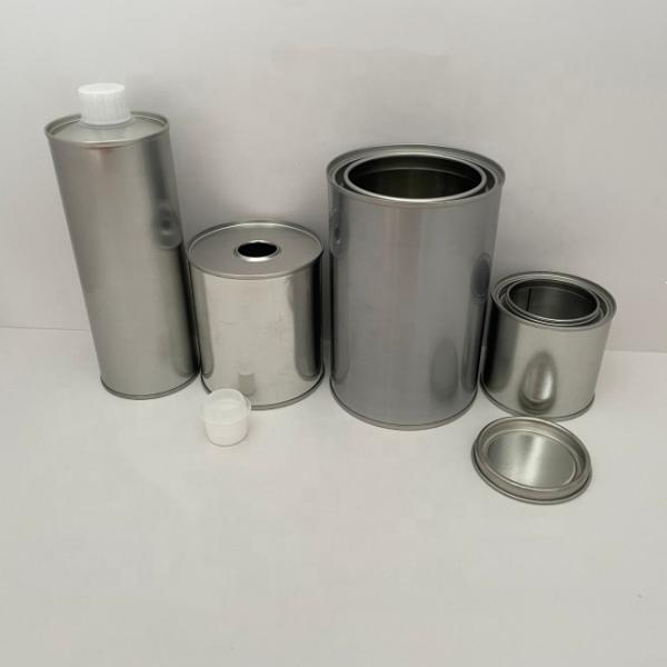 Quality OEM Round Metal Tin Cans Tinplate Cans 500ml 1L For Food Cooking Olive Oil for sale