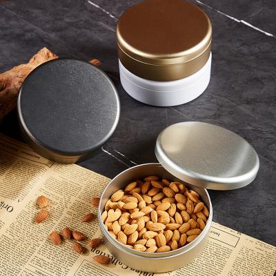 China Recyclable Green Cake Tin Cans Round Airtight Canister Coffee Spice Cookie for sale