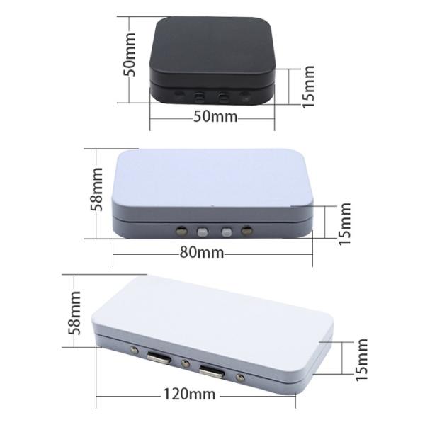 Quality Mini Tin Box Hinged Rectangular Lid Embossed Metal Tin Case For Candy Chocolate for sale