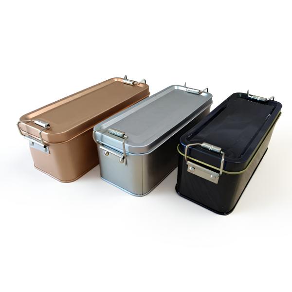 Quality Gold Silver Rectangular Tin Container Black Tin Can Cookie Tiramisu Pastry Metal for sale