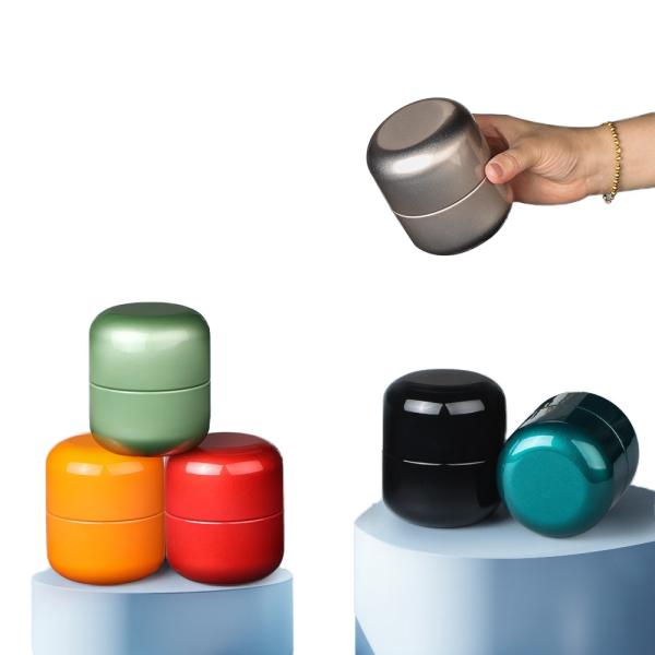 Quality Industrial Use Tea Tin Cans Tinplate Tea Pot Screw Cap Bullet Shape for sale