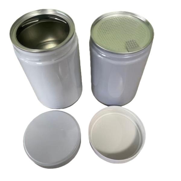 Quality Blue Print Round Tea Tin Cans 50g 70g 100g OEM Tinplate Matcha Coffee Powder Peanut Candy for sale