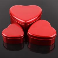 Quality 7x7x3.6cm Heart Shaped Candy Tin Cans Tinplate Box Wedding Chocolate Jewelry for for sale