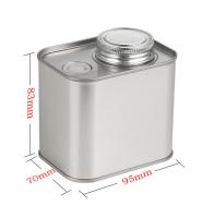 Quality 100-150g L95*W70*H83mm Rectangle Coffee Bean Tin Cans Metal Square Tinplate for sale