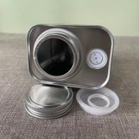 Quality 100-150g Rectangle Coffee Bean Powder Tin Cans Metal Square Tinplate Food Can for sale