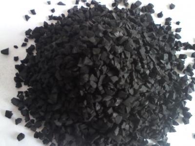 China 1mm - 4mm SBR Rubber Granules Environment Friendly Artificial Grass Rubber Pellets for sale