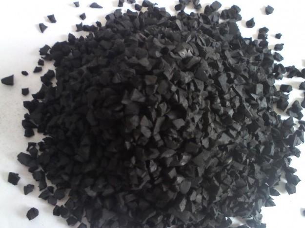 Black SBR Rubber Mulch Granules sample