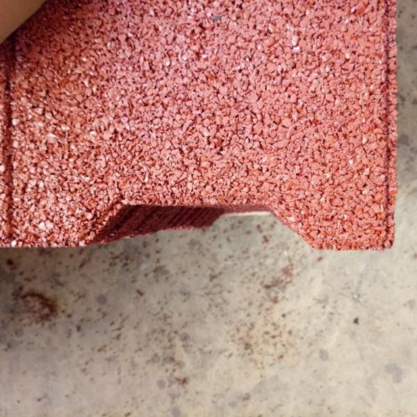 Quality 200*160mm Rubber Paving Blocks Dog Bone Shape Rubber Paver Tiles Green for sale