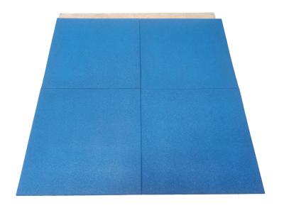 China Sound Insulation Outdoor Rubber Floor Shock Absorbing Outdoor Playground Rubber Mats Blue for sale
