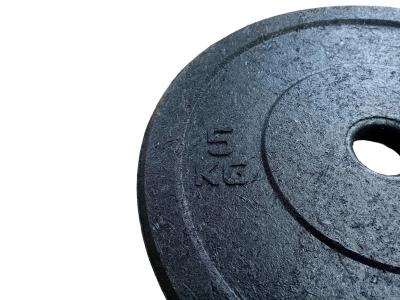 Cina Placca di gomma da palestra da 51 mm Placca di paraurti da palestra nera 10 kg Per allenamento in vendita