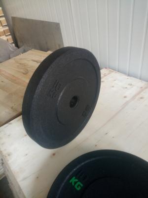 Cina Placca di gomma da palestra da 51 mm Placca di paraurti da palestra nera 10 kg Per allenamento in vendita