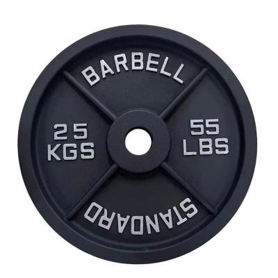 Cina 25kg Piastre di peso in gomma 55 Lb Gym Dumbbell Piastra Unisex Logo personalizzato in vendita
