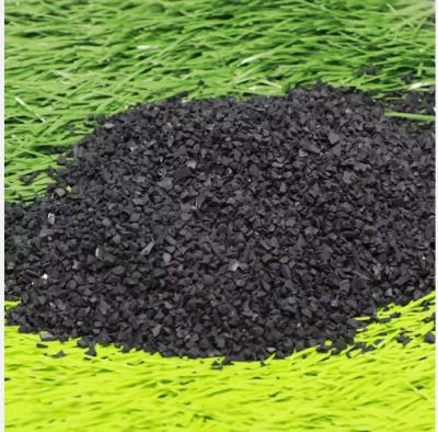 China Black SBR Rubber Mulch Granules Anti-Slip Playground Rubber Crumb for Filling Artificial Lawn for Sports Field for sale