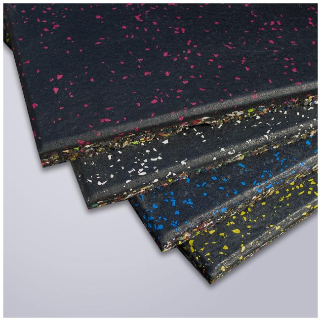 Green gym rubber flooring tiles measuring 1000×1000mm