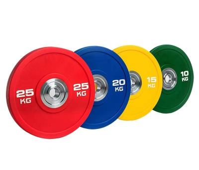 China Tri-Grip Iron-Coated Rubber Gym Weight Plates – 5 LB To 45 LB Sizes For Versatile Workouts for sale
