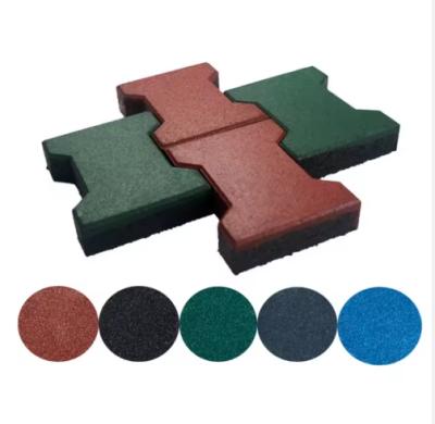 China Outdoor Horse Stall H-Shaped Rubber Floor Tile – 35mm Thickness, 60-70 Shore A Hardness for sale