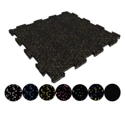 China High Density Shock Absorbent Impact-Resistant EPDM Interlocking Rubber Mat for Gym Flooring for sale