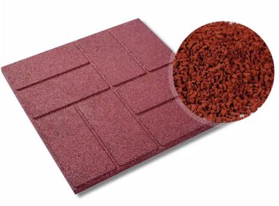 China UV-Resistant Eco-Friendly Outdoor Rubber Floor Tiles with 1.5 g/cm³ Density for Playgrounds & Parks for sale