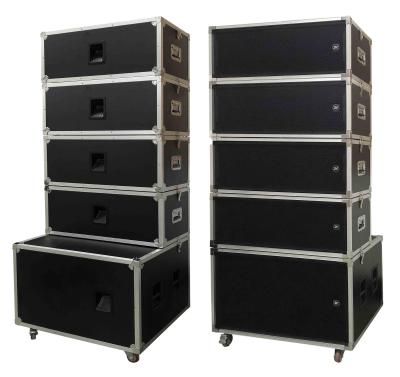 China Professional 4+1 Aluminum edge Double 12 inch full frequency line array with Wheel for sale