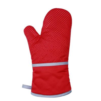 China Red Durable Heat Resistant Gloves for Oven Mits for sale