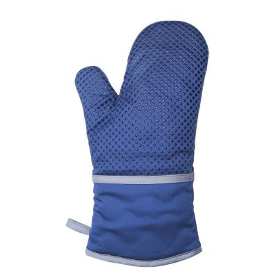 China Blue FDA grade 100% Silicone coated Glove for Oven Mits for sale