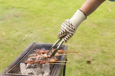 China Kitchen BBQ Heat Resistant Insulated Baking Oven Mitt Gloves for sale