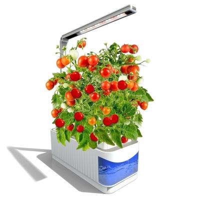 China LED Desk Lamp Hydroponic Pot Smart Indoor Vegetable Garden Self Watering Plastic Planters for sale