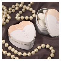 China Custom Wedding Gift Tin Containers with Lids 7x3.5cm Hinged Keepsake Boxes for sale