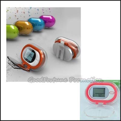 Cina clip portatile a cristallo per la vita, pedometro appeso, logo stampato con schermo per il jogging in vendita