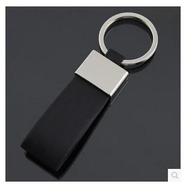 China Rust Resistance Keychain And Lanyard Pu Leather Keychain With Metal Trim for sale