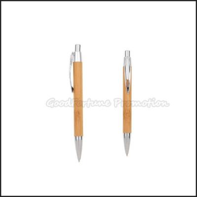 China Elegant Comfortable Bamboo Ballpoint Pen Printed Logo Custom For Presents for sale