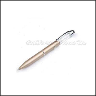 China Customed Engraved Crystal Stylus Ballpoint Pen With LED For Wedding Business Gifts for sale