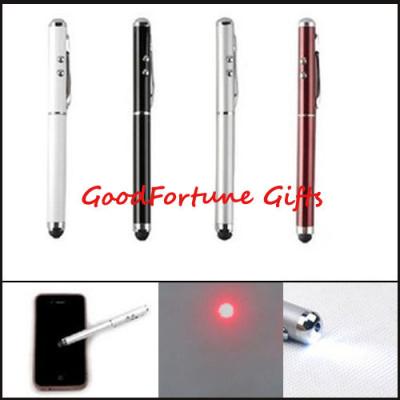China High Accuracy Promotional Stylus Pen Smooth Writing With Laser And Torch for sale