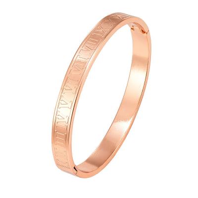 Cina Nuovo braccialetto in acciaio inossidabile braccialetto amore oro rosa argento nero oro romano numero braccialetto braccialetto in vendita