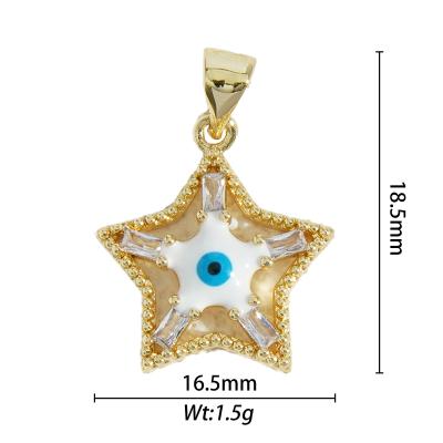 Cina 2025 Nuovo Collare Diy Senza Tarnish Incantesimi Dorati In ottone Trefoli di farfalla Zircon incantesimi di cuore d'oro per la realizzazione di gioielli in vendita