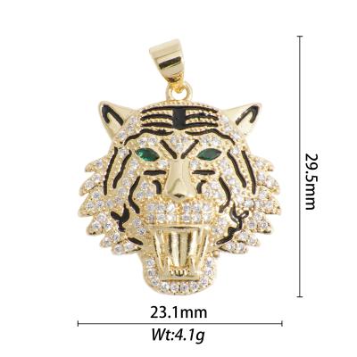 Cina New Design Luxury 18K Real Gold Plated Brass Star Heart Diamond Charm for Bracelet Necklace in vendita