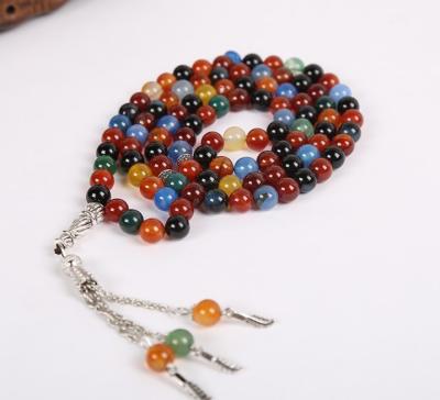 China 33 Natural Stone Beads Prayer Tasbih Spacer Muslim Crystal Tasbeeh For Rosary Necklace Bracelet for sale