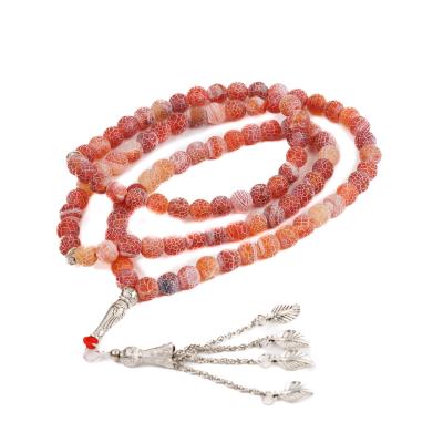 China 33 Natural Stone Beaded Prayer Healing Crystal Meditation Muslim Allah Rosary Necklace for sale