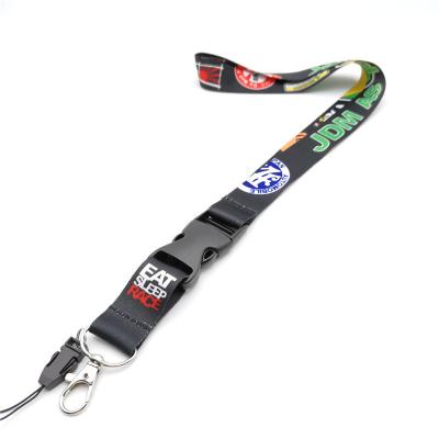 China Polyester Sublimation Neck Lanyards LED Light Flashing Double-sided Printing Neck Lanyards for sale