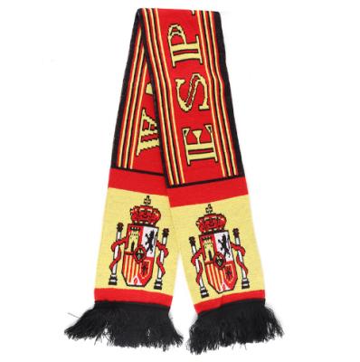 China Custom Printing Sport Scarf Fashion Acrylic Knitted Scarf Football Club Scarf for sale