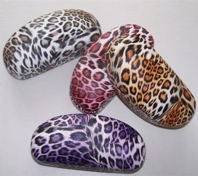 China Fashionable sunglasses cases with leopard leather for sale
