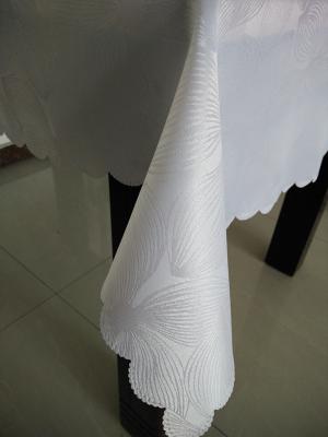 China BSCI audit passed-Luxuary 100% Polyester shinning jacquard tablecloth for sale
