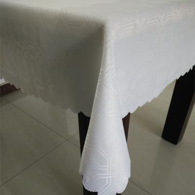 China BSCI audit passed-New arrival-100% Polyester Jacquard tablecloth with geometric figure for sale